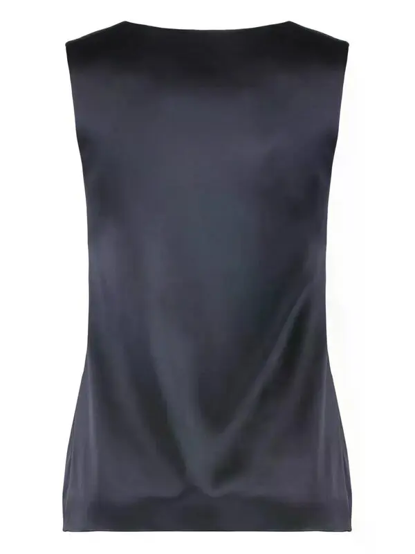 Alberta Ferretti Sleeveless Satin Blouse