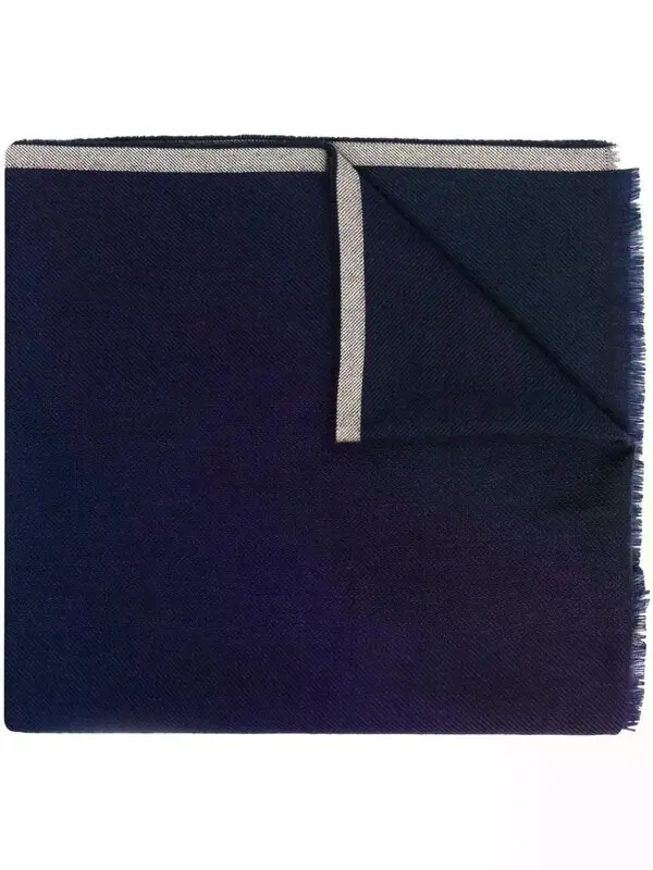 Brunello Cucinelli Fringed Scarf - Blue