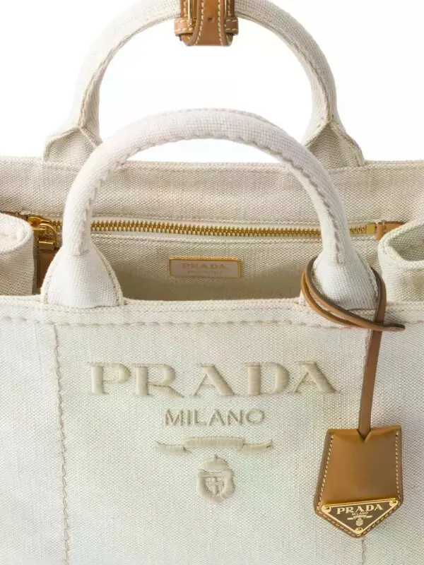 Prada Small Jardinière Tote Bag - Neutrals