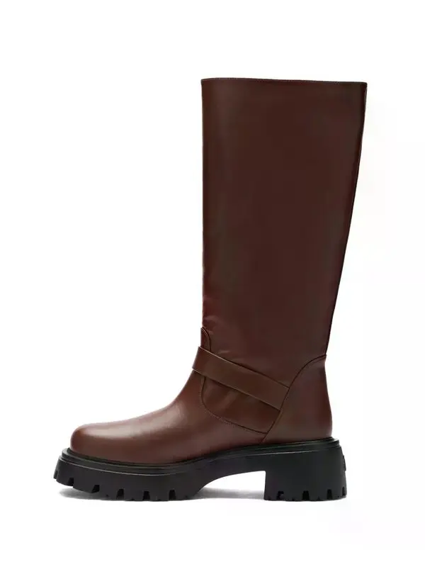 STUART WEITZMAN 50mm Emerson Moto Boots - Brown