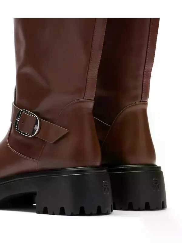 STUART WEITZMAN 50mm Emerson Moto Boots - Brown