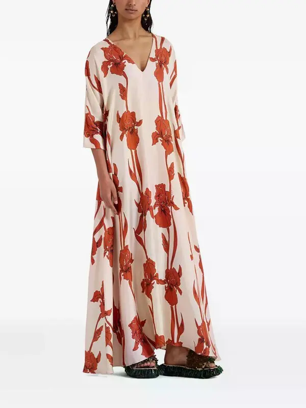 La DoubleJ Floral-print Midi Dress