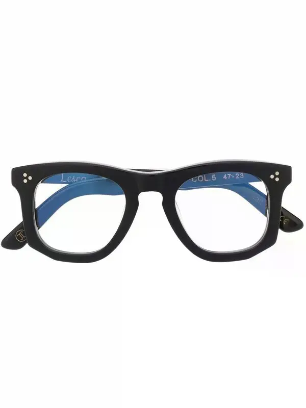 LESCA Guru Square-frame Glasses - Black