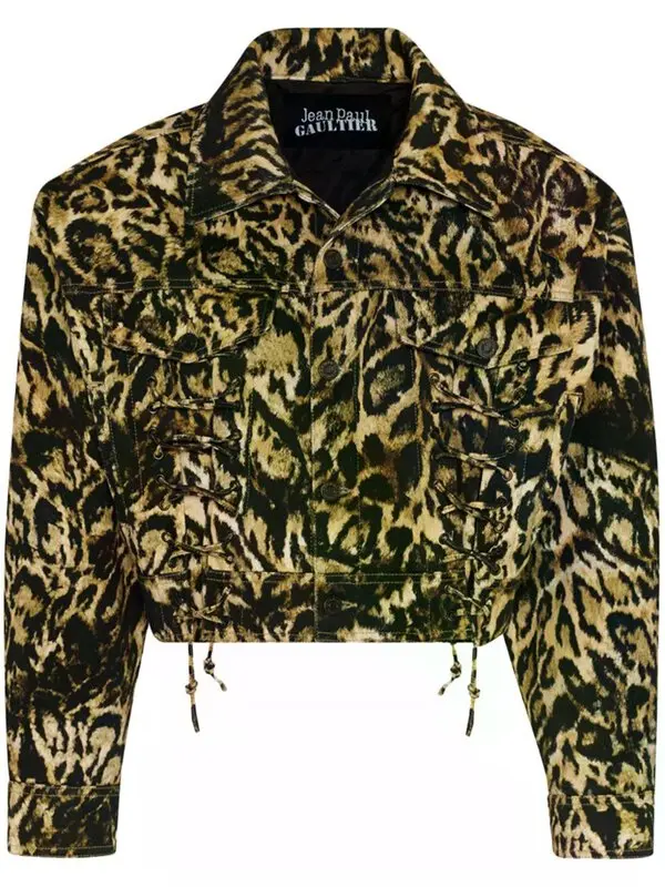 JEAN PAUL GAULTIER Leopard-print Denim Jacket