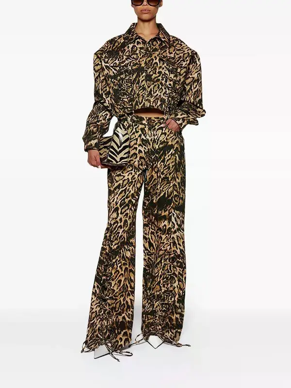 JEAN PAUL GAULTIER Leopard-print Denim Jacket
