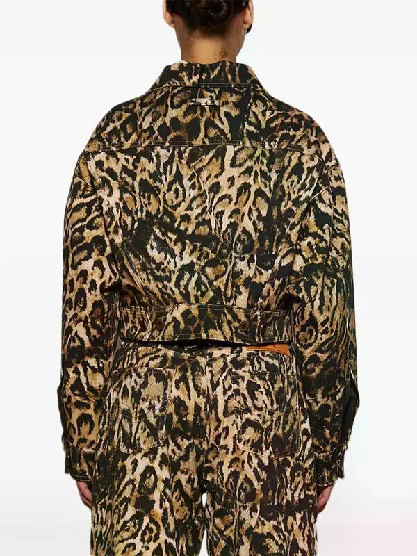JEAN PAUL GAULTIER Leopard-print Denim Jacket