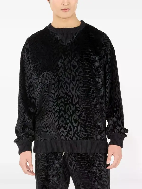 Roberto Cavalli Printed Cotton Jumper