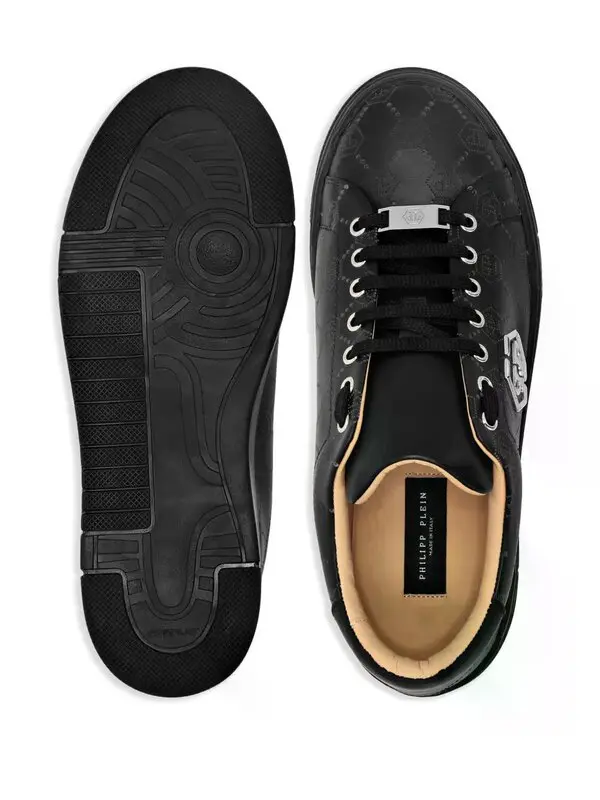 Philipp Plein Monogram-plaque Sneakers - Black
