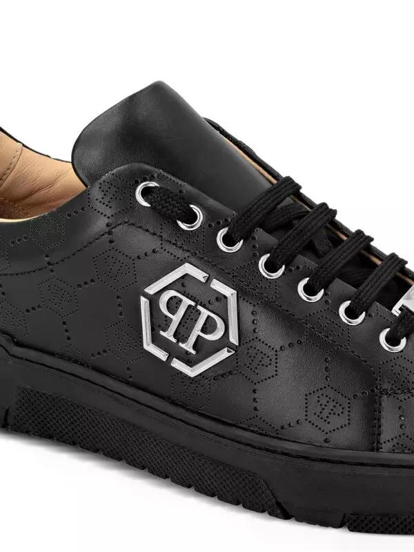 Philipp Plein Monogram-plaque Sneakers - Black