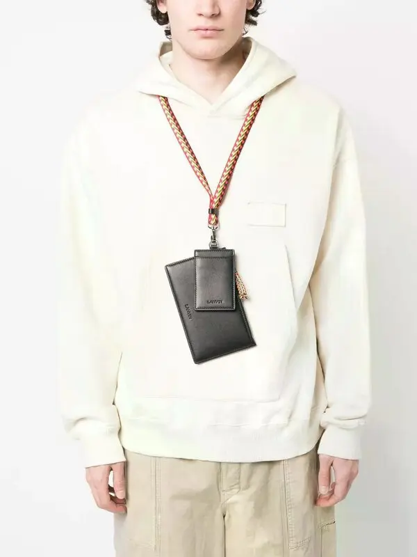 LANVIN Logo-debossed Leather Clutch