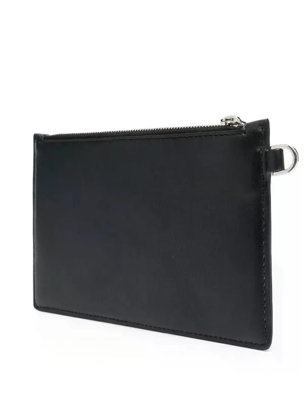 LANVIN Logo-debossed Leather Clutch