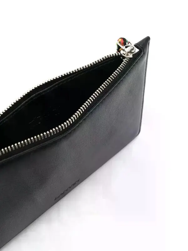 LANVIN Logo-debossed Leather Clutch