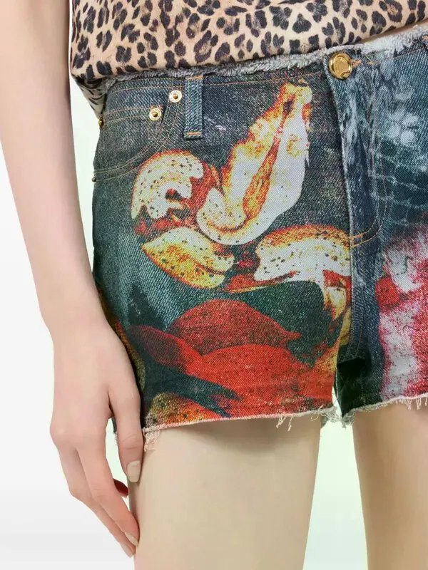 Roberto Cavalli Abstract-print Shorts