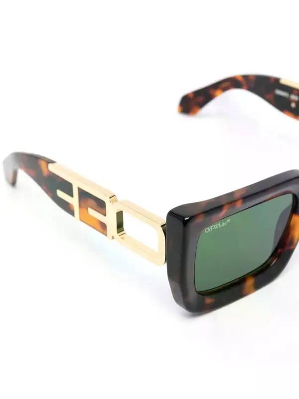 Off-White Tortoiseshell Square-frame Sunglasses