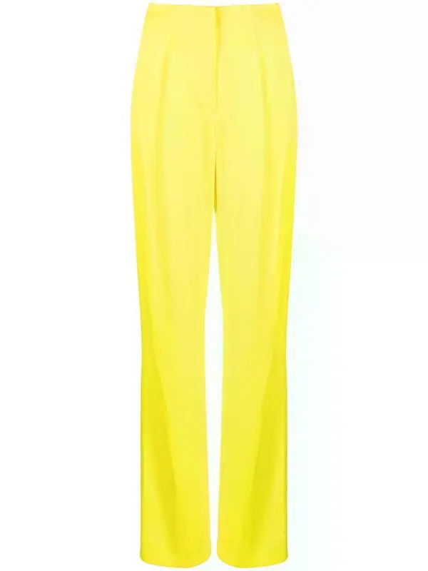 MSGM Full-length High-waisted Straight-leg Trousers