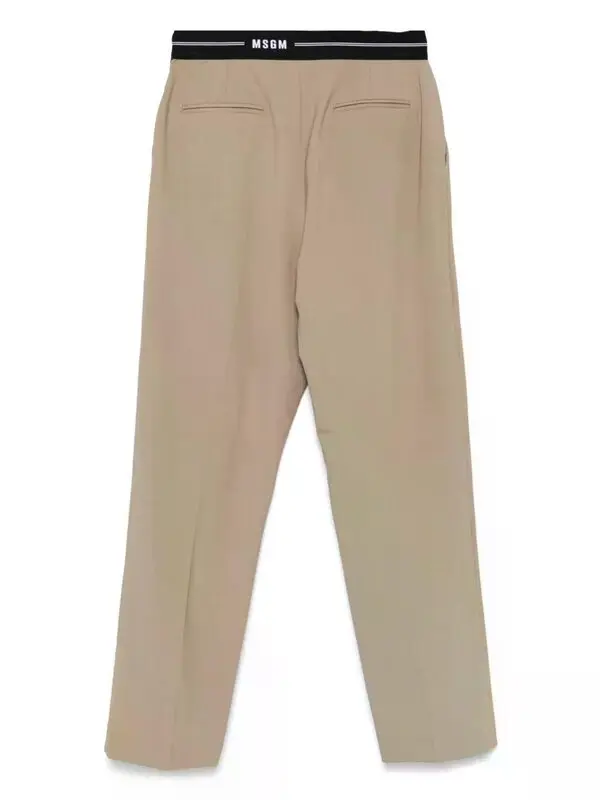 MSGM Logo-waistband Trousers