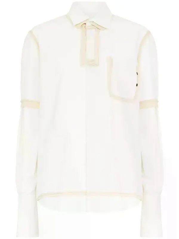 MAISON MARGIELA Long-sleeve Cotton Shirt - White