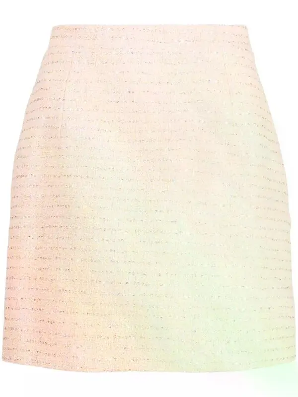 Alessandra Rich Sequin-embellished Tweed Miniskirt - Pink