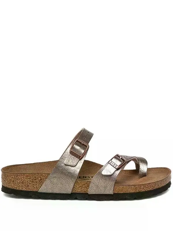 BIRKENSTOCK Mayari Metallic Double-buckle Sandals - Neutrals