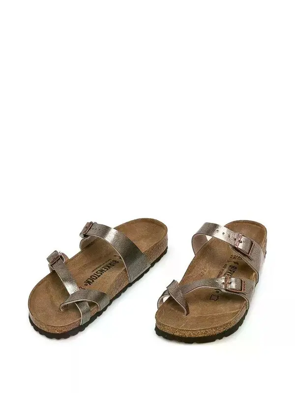 BIRKENSTOCK Mayari Metallic Double-buckle Sandals - Neutrals