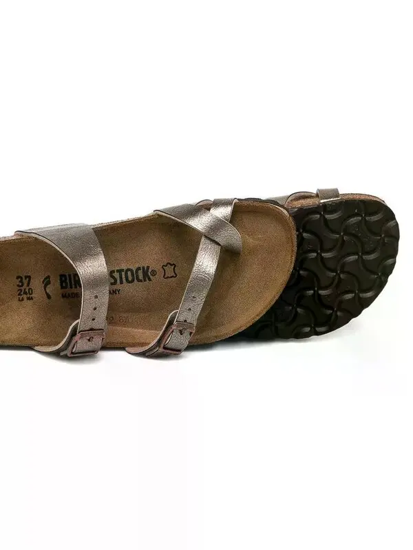 BIRKENSTOCK Mayari Metallic Double-buckle Sandals - Neutrals