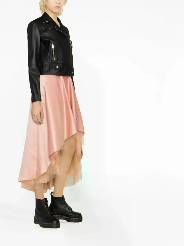 Pinko Nappa Leather Biker Jacket