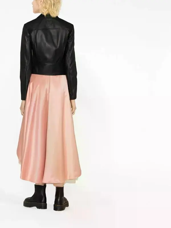 Pinko Nappa Leather Biker Jacket