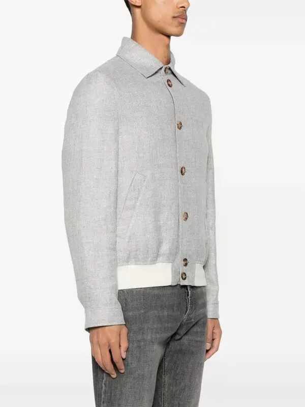 Brunello Cucinelli Mélange-effect Bomber Jacket