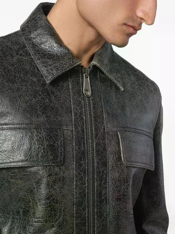 Philipp Plein Coster Bomber Jacket - Grey
