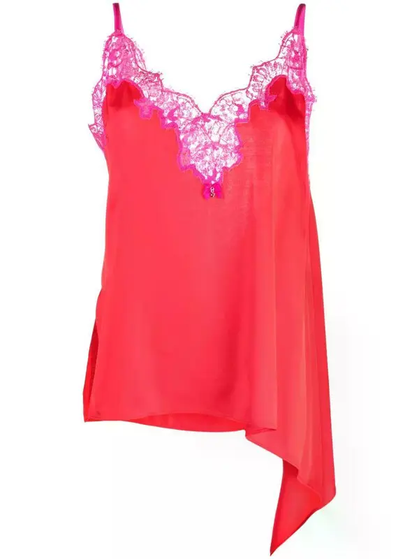 Dsquared2 Lace-panelled Asymmetric Cami Top