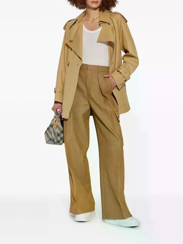 Burberry Belted Gabardine Trench Jacket