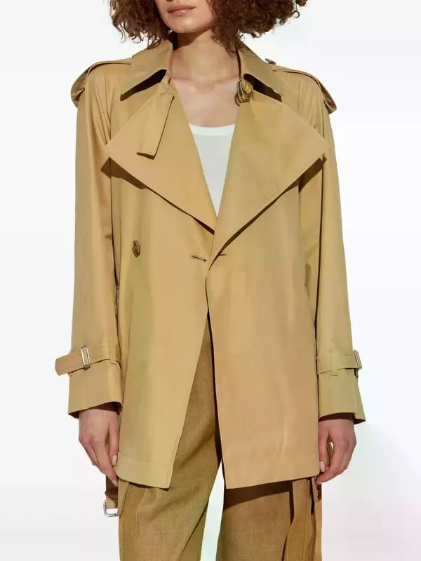 Burberry Belted Gabardine Trench Jacket
