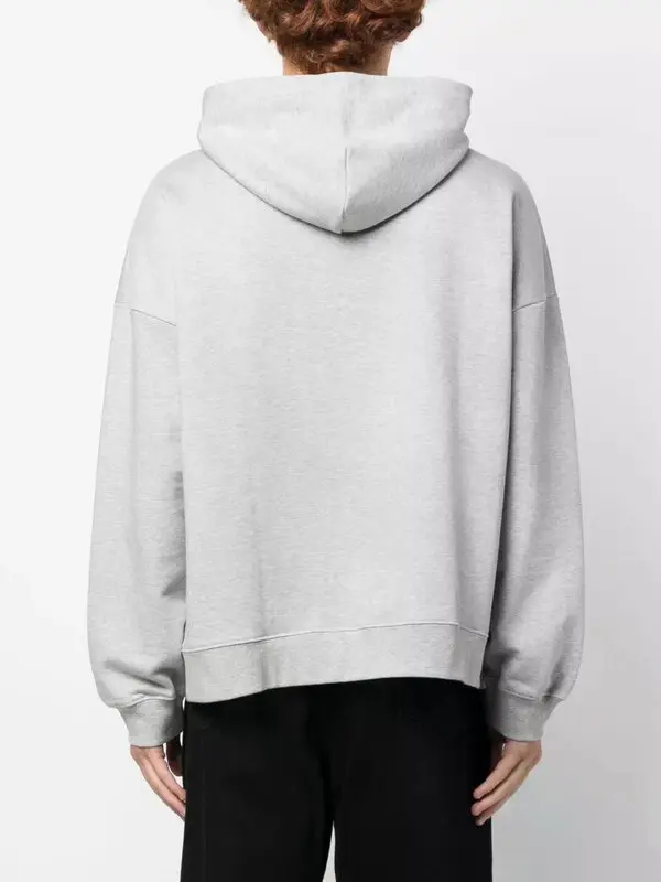 Gcds Logo-patch Jersey Cotton Hoodie