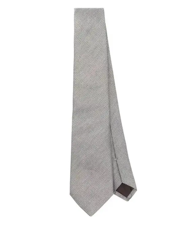 Canali Interlock Twill Tie - Neutrals