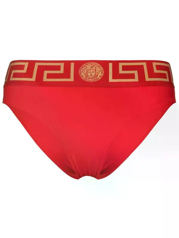 Versace Greca Border Bikini Bottoms - Red