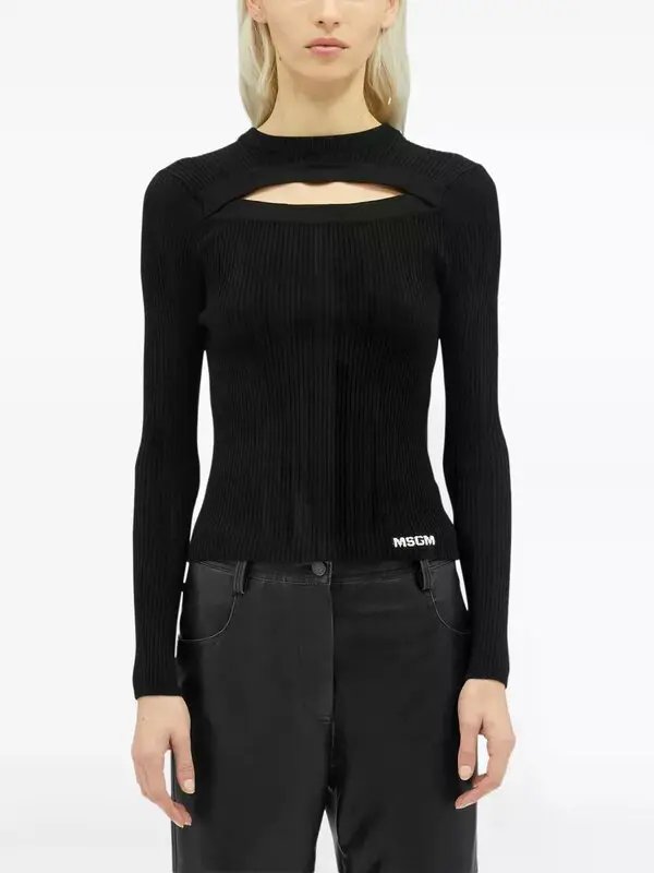 MSGM Cut-out Knitted Top