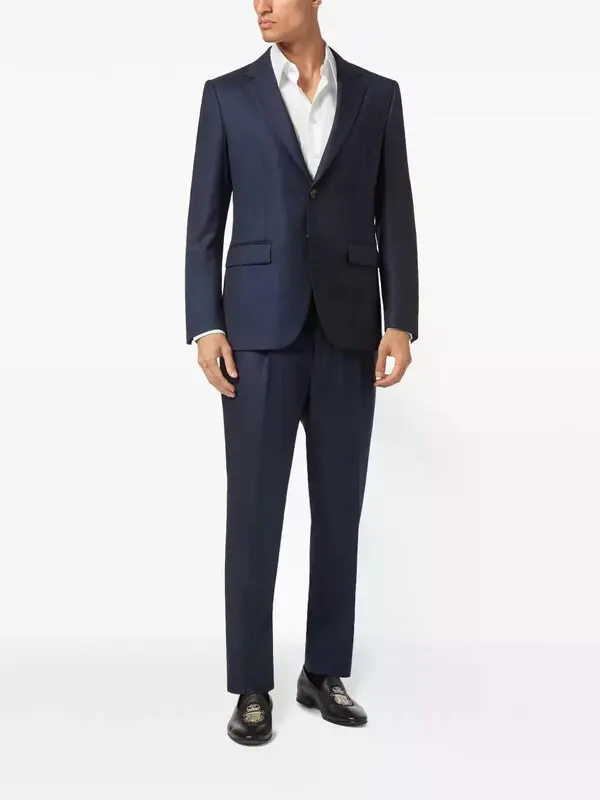 BILLIONAIRE Embroidered-logo Blazer - Blue