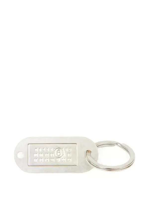 MAISON MARGIELA Numbers-engraved Keyring - Silver