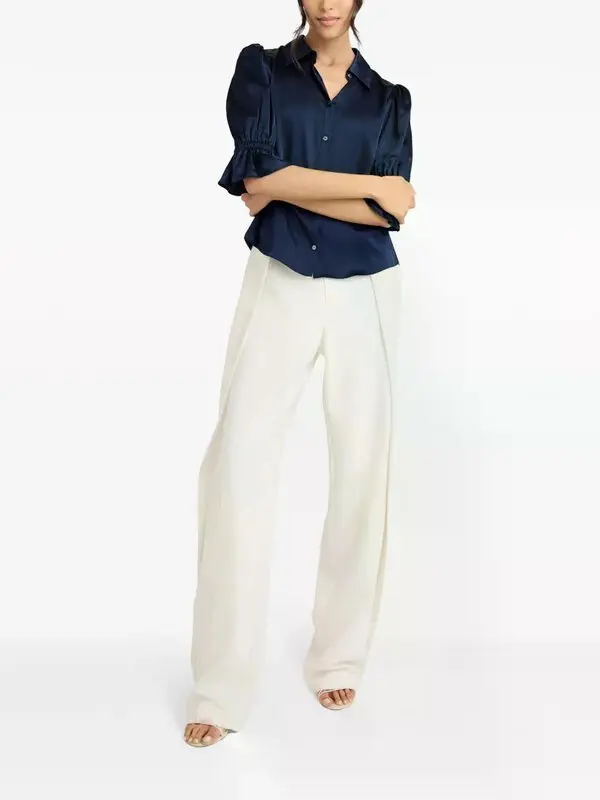 Cinq À Sept Fiona Silk Puff Sleeve Blouse