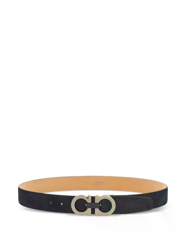 FERRAGAMO Gancini Buckle Belt - Blue