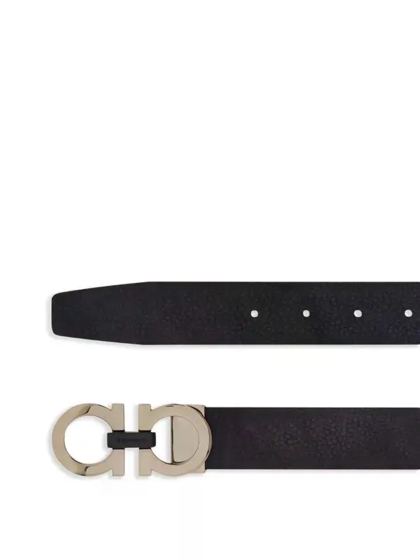 FERRAGAMO Gancini Buckle Belt - Blue