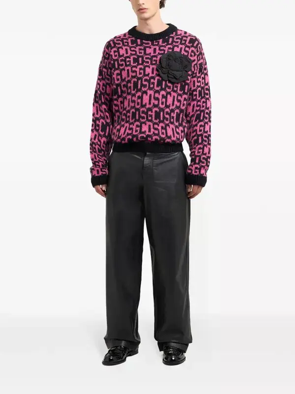 Gcds Intarsia-knit Logo Jumper