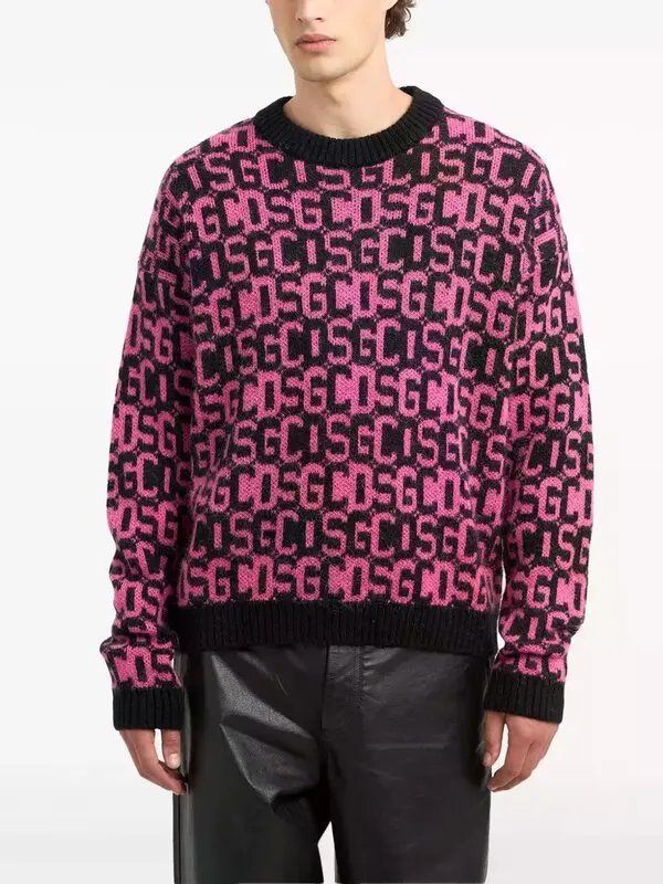 Gcds Intarsia-knit Logo Jumper