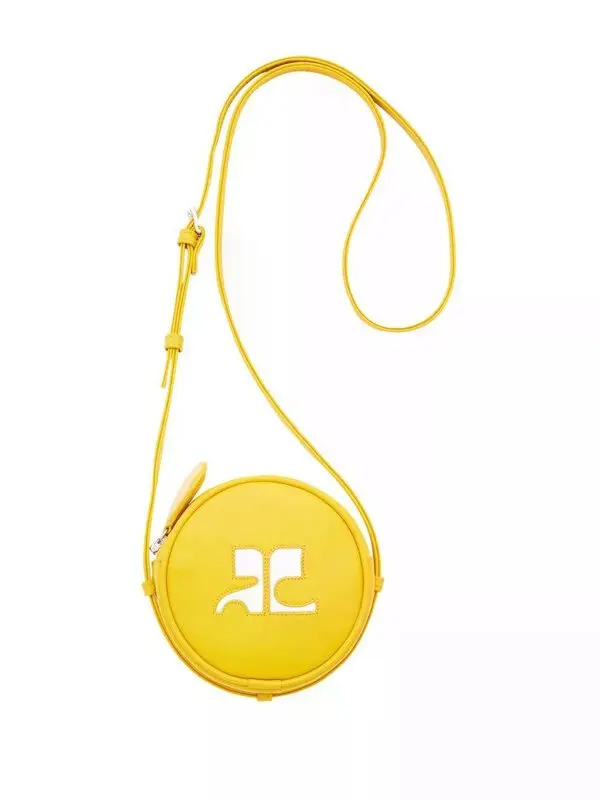COURREGES Reedition Circle Leather Bag - Yellow