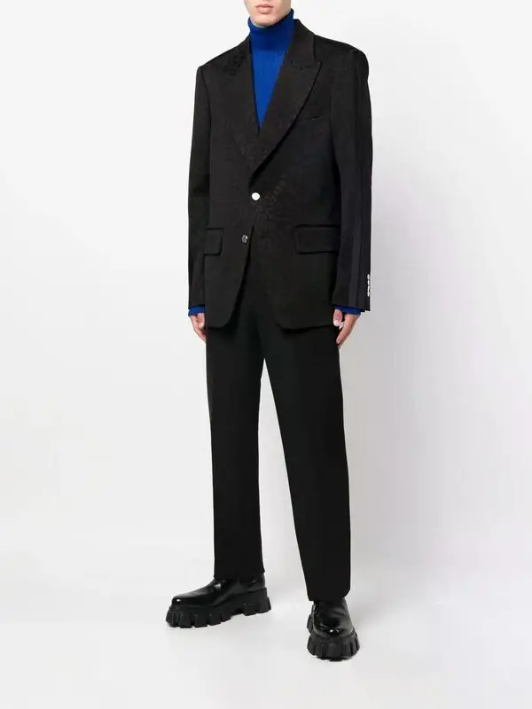 Palm Angels Jacquard Single-breasted Blazer