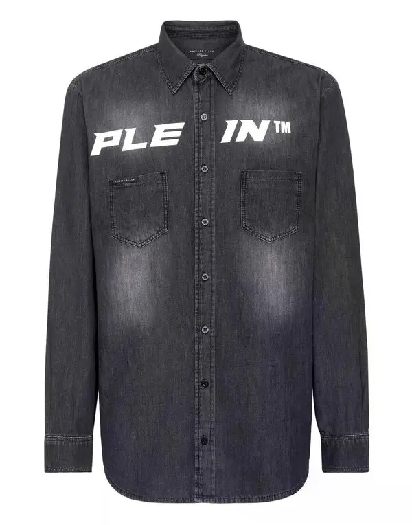 Philipp Plein Plein™ Logo Denim Shirt