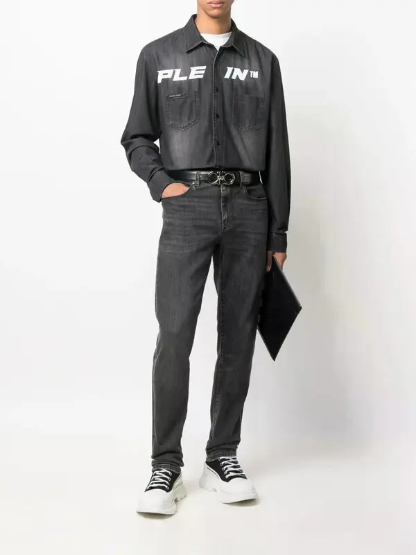 Philipp Plein Plein™ Logo Denim Shirt