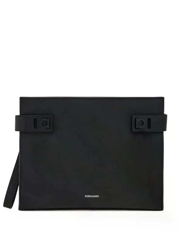 FERRAGAMO Gancini Buckle Clutch Bag