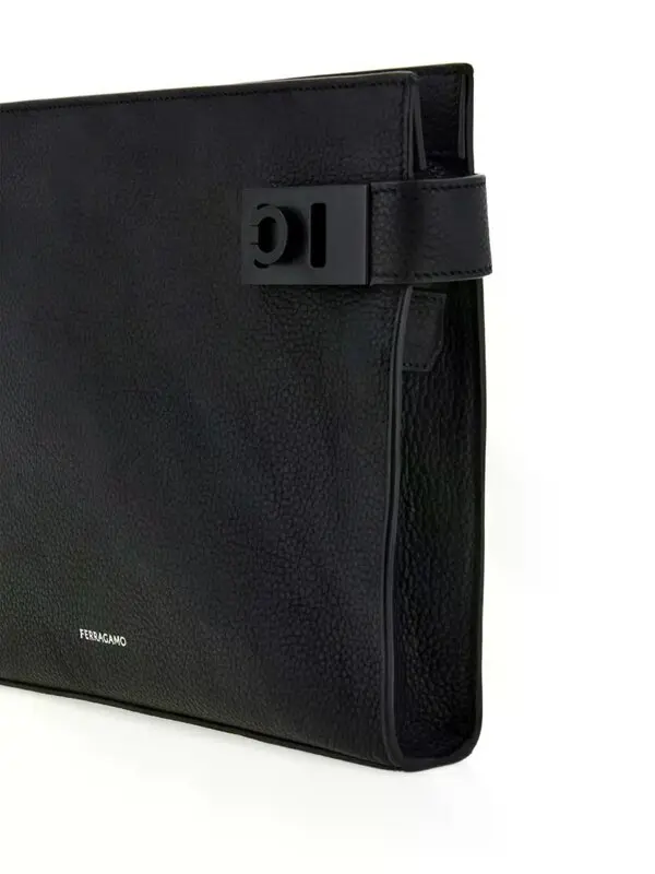 FERRAGAMO Gancini Buckle Clutch Bag