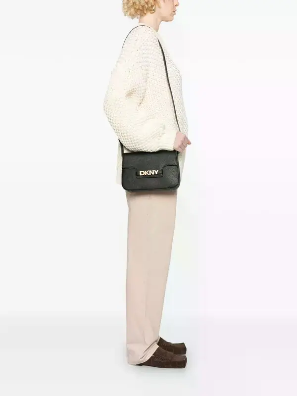 Dkny Logo-lettering Crossbody Bag - Black